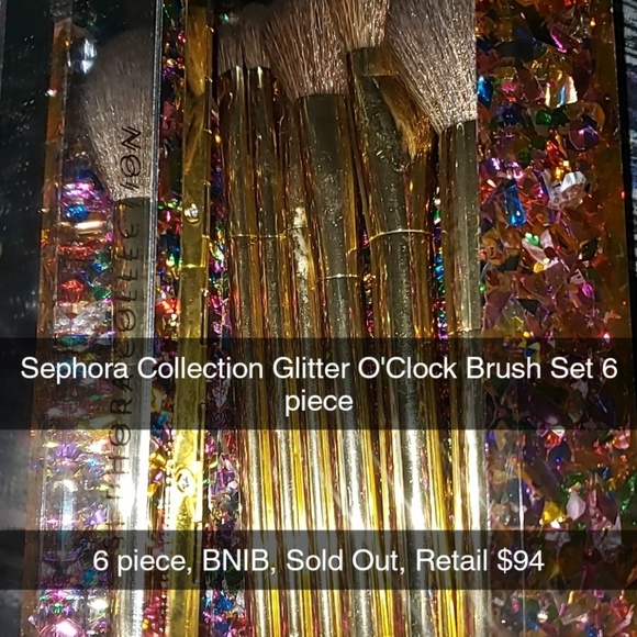 Sephora | Makeup | Sephora Glitter Oclock Brush Set 6 Piece | Poshmark